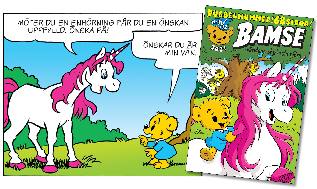 Bamse nr 11/12 - med extra tidning på engelska!