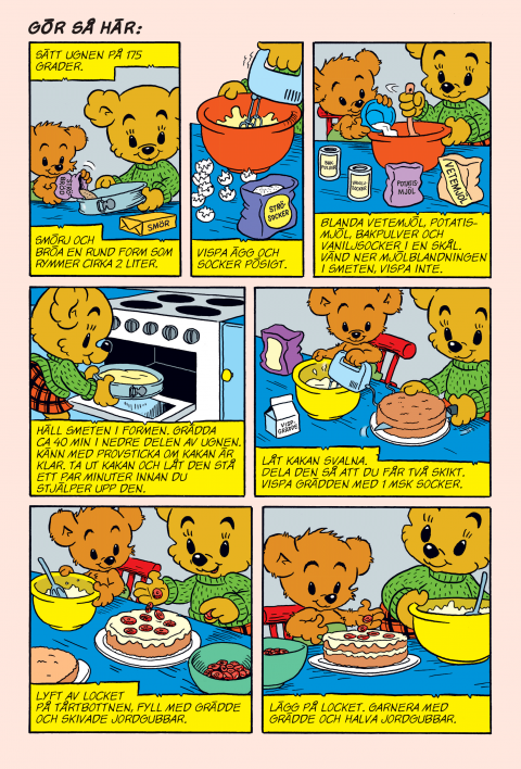 Recept på jordgubbstårta – Bamse